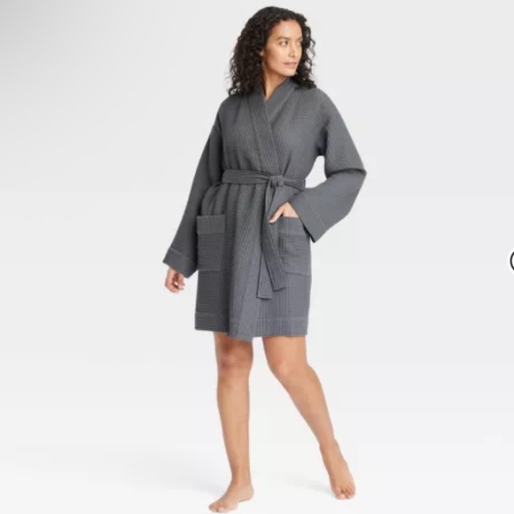 Auden | Intimates & Sleepwear | Womens Waffle Short Robe Auden | Poshmark